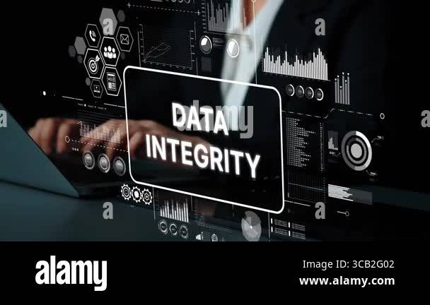 Data Integrity Concept with Modern Technology and Business Graphs, Illustrating Professionalism ...