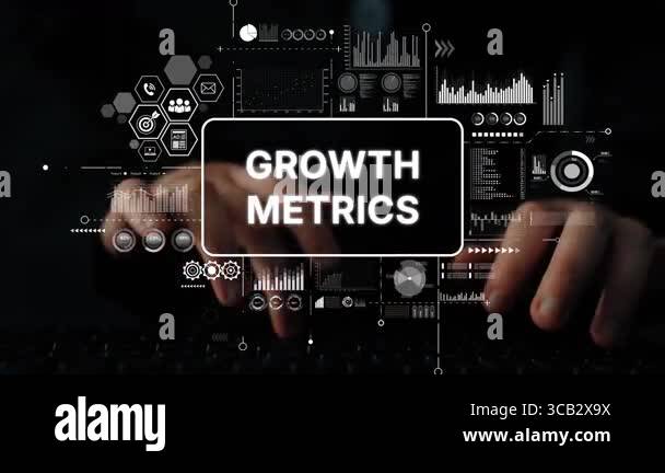 Data Analysis of Growth Metrics with Visual Charts and Graphs Displayed ...