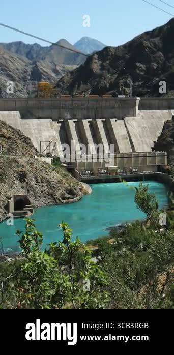 Generating electricity from water. A powerful hydroelectric power ...