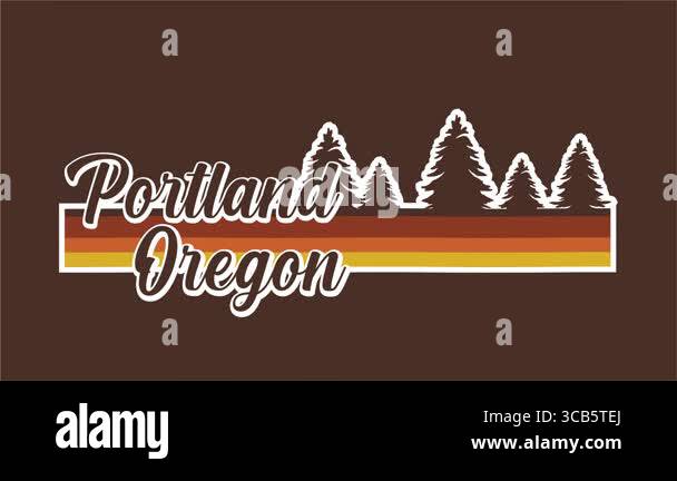 portland oregon with brown tree silhouette Stock Video Footage - Alamy