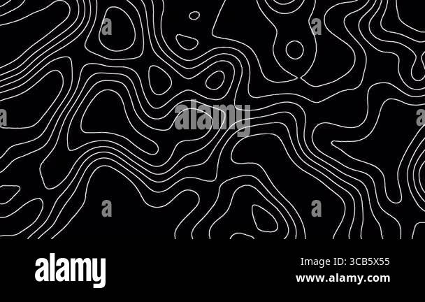 Topographic Map Texture. Abstract animated outline topographic map. 4K ...