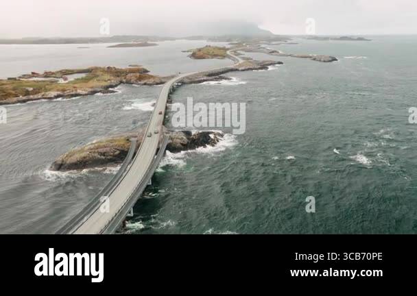 Atlantic ocean road highlights dramatic curves and bridges connecting ...