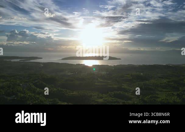 aerial view of Badian Highland Peak in cebu island , Philippines . High ...