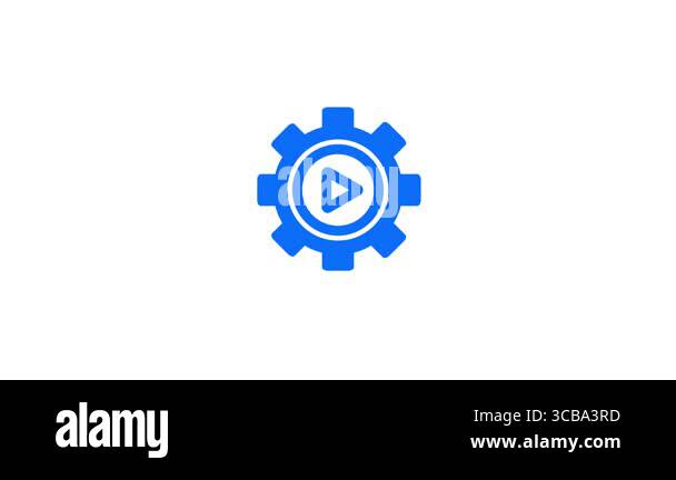 gear logo icon vector illustration design template Stock Video Footage ...