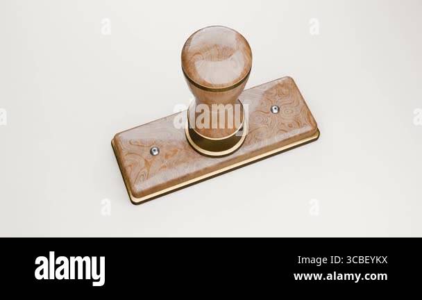 APPROVED BY BAHRAINI GOVERNMENT - Animation of Wooden Stamp Pressing ...