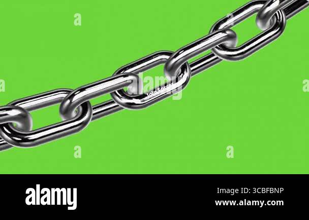3D Rendered Heavy Metal Chain with Engraved Join Forces Zoomed In on ...