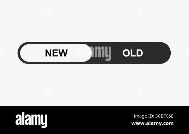 Switching New to Old Mode Toggle Button Animation Sleek UI Switch Design Stock Video Footage - Alamy