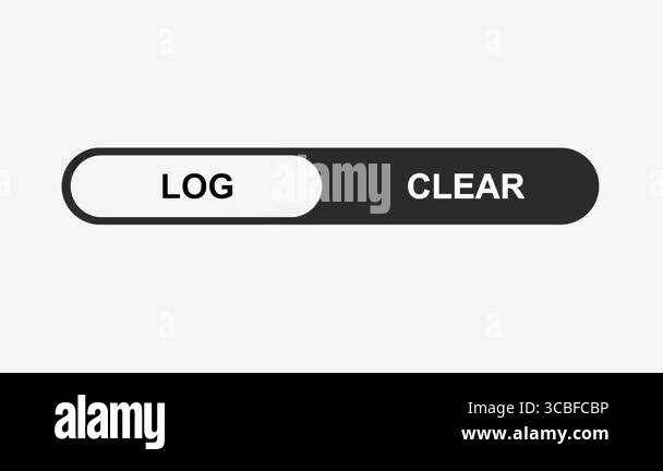 Switching Log to Clear Mode Toggle Button Animation Sleek UI Switch Design Stock Video Footage ...