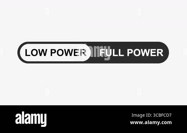 Switching Low Power to Full Power Mode Toggle Button Animation Sleek UI ...