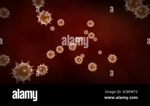 Microscopic visualization of a common virus Stock Video Footage - Alamy
