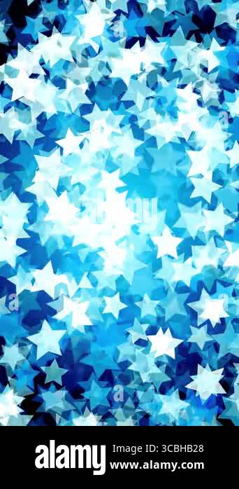 Flashing stars in blue and white colors Stock Video Footage - Alamy
