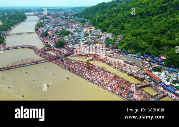 Haridwar Drone Video 4k HAR KI PAURI, Drone view of Har ki Pauri ...