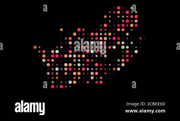Dot Signal Map of South Africa Stock Video Footage - Alamy