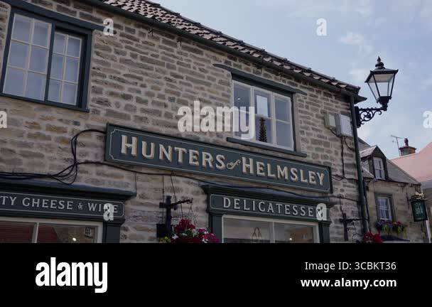 HELMSLEY, UK - JUNE 12, 2025 - Hunters of Helmsley delicatessen and ...