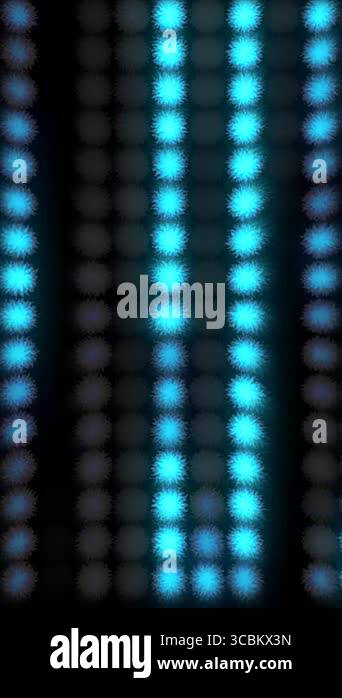 Bright blue lights pulse and flicker, creating a captivating display ...
