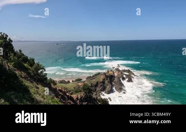 Scenic ocean view with changing wave patterns Stock Video Footage - Alamy