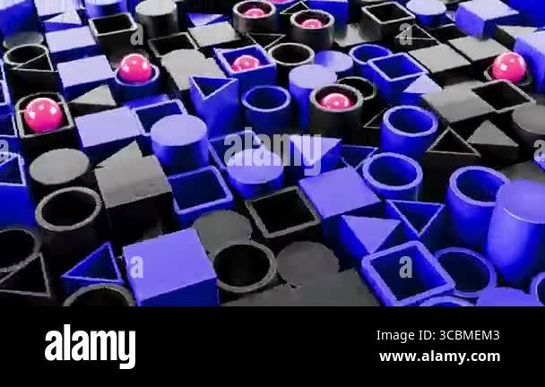 3d game circle cross boxes bg move endless 4k Stock Video Footage - Alamy