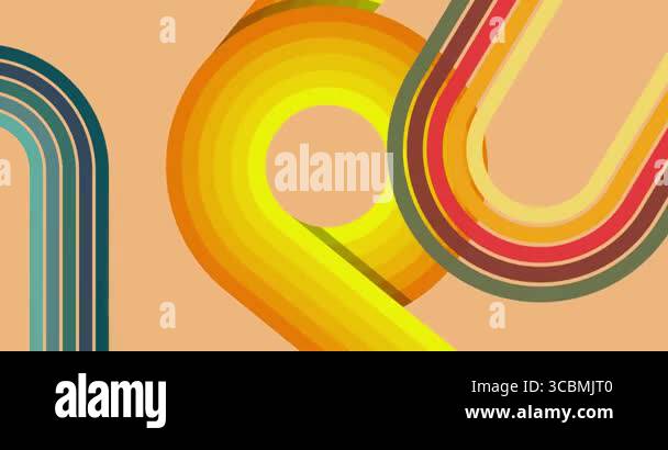 Retro 70s Background animation with Groovy 1970s art video ...