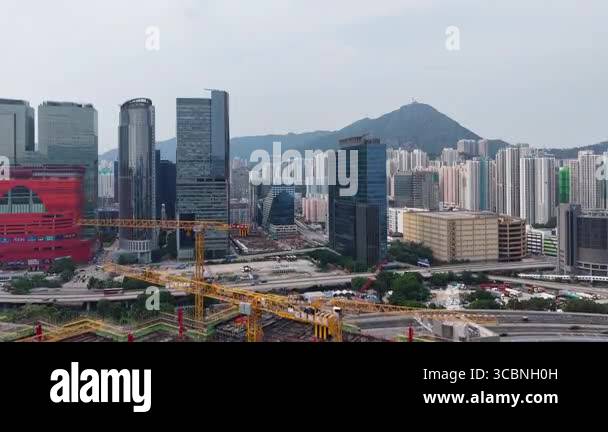 Kowloon Bay Station Elevated MTR Platform with City View July 6 2025 ...