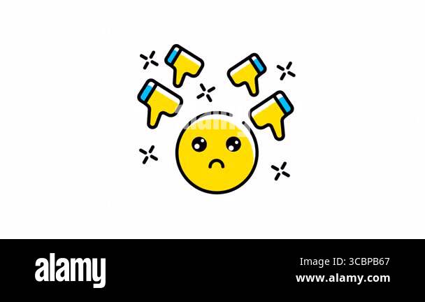 Sad feedback emoji icon Stock Videos & Footage - HD and 4K Video Clips ...