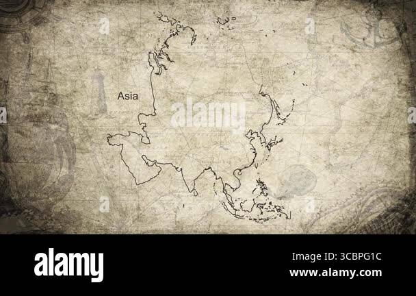Drawing asia map on paper Stock Videos & Footage - HD and 4K Video ...