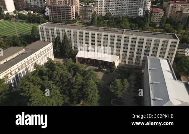 Tbilisi, Georgia - 15th july, 2025: Aerial view Tbilisi state medical ...