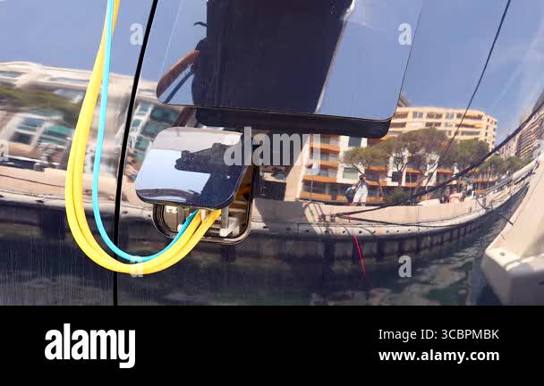 Boat charging at Monte Carlo harbor, Monaco Stock Video Footage - Alamy