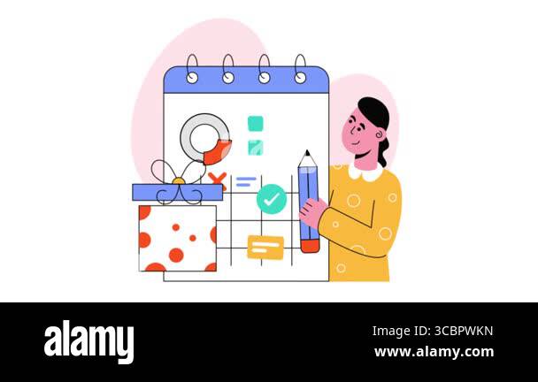 Event Planning 2D Flat animations Stock Video Footage - Alamy