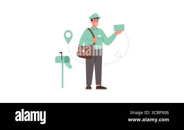 Postman cartoon Stock Videos & Footage - HD and 4K Video Clips - Alamy