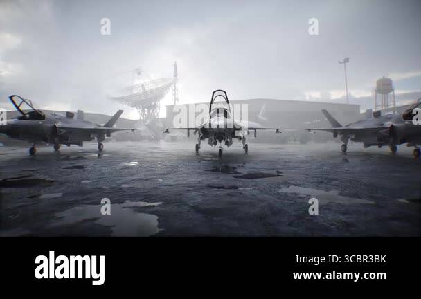 Military american base. American fighter jet Stock Video Footage - Alamy