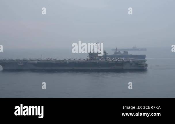 USS Vinson and USS Reagan Carrier Strike Groups in Powerful Naval Show ...
