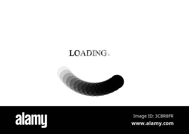 Animated circular loading indicator with gradient shades of gray symbolizing progress and system ...