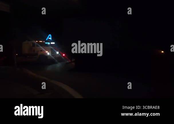 Military convoy on a highway in Europe. Military motorised convoy and ...