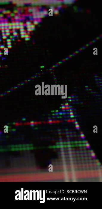 Vertical video. VHS noise. Monitor overlay. Shattered digital screen ...