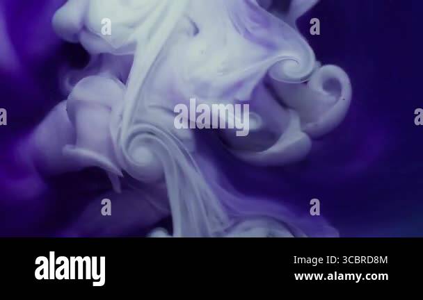 Paint splash. Fog wave. Defocused blue white purple color particles ...