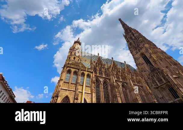 Vienna, Austria - June 9, 2025: Tourists admire the magnificent St ...