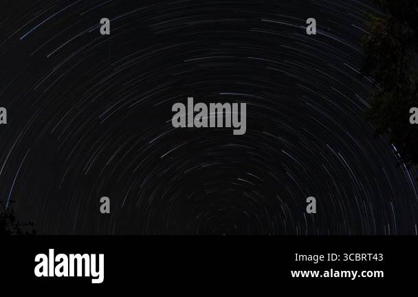 star trails shot on action camera,European sky night panorama time lapse,galaxy night panorama ...