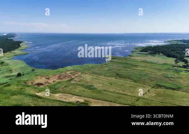 Aerial view on Puck bay Stock Video Footage - Alamy