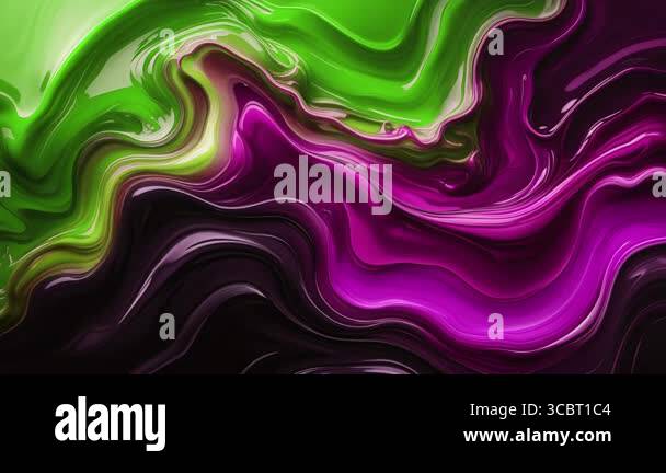 Abstract background of marble melting and moving in waves of purple ...