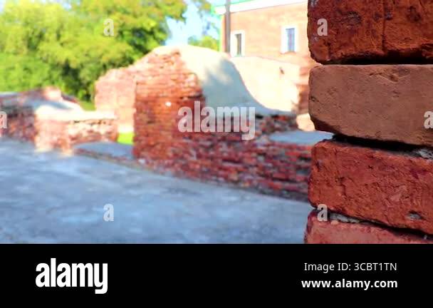 Old Brest Fortress castle building walls and gates ruins lost in the ...