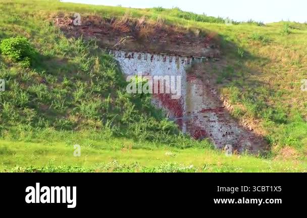 Old Brest Fortress castle building walls and gates ruins lost in the ...