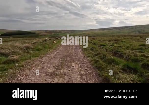 Walking through the Lammermuir Hills in southern Scotland, capturing ...