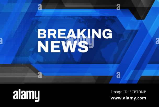 Blue Breaking News 4K Animation 60 fps smooth, background Stock Video ...
