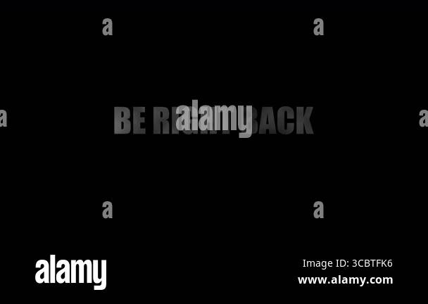 be right back animated overlay for live streaming. High quality 4k ...