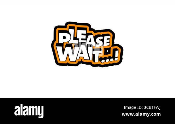 please wait 3D Text 4k Animation on Whit Alpha Channel. please waiting ...