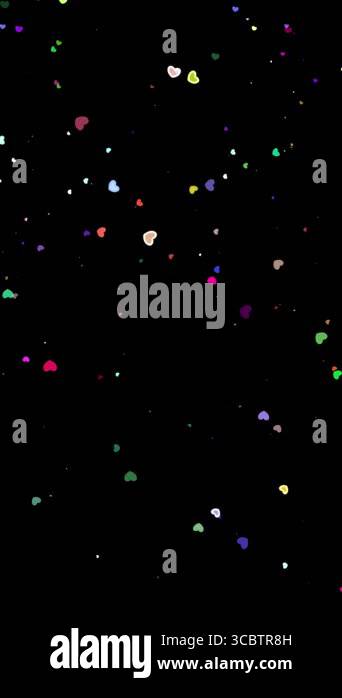 Festive magical background. Twinkling, glittering, colored, heart shape ...