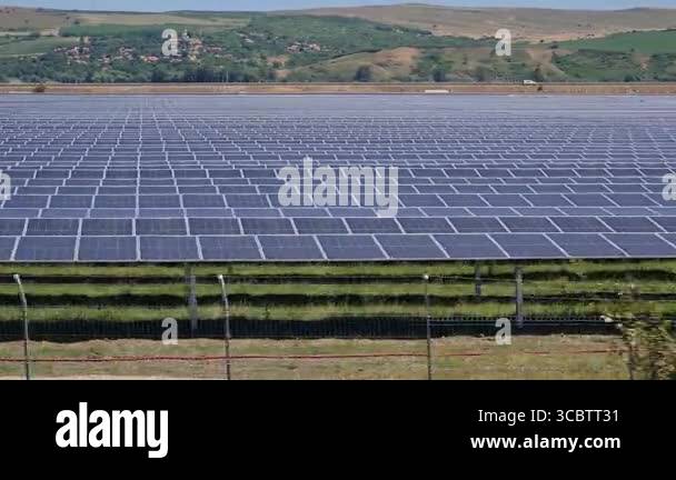 Teius, Romania - 3th July, 2025: Photovoltaic solar panel field ...