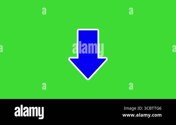 down arrow sign green screen Stock Video Footage - Alamy