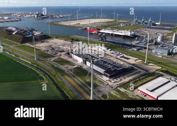 Eemshaven Groningen 16th Of July 2025 The Netherlands Green Data