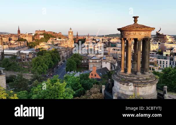 Experience the stunning aerial perspective of Edinburgh, Scotland as ...
